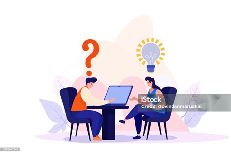 전구로 다른 답장과 함께 물음표를 들고 있는 사업가 질의응답 문제 해결 또는 비즈니스 솔루션 어려움과 고민을 해결하기 위한 회신 또는 아이디어 요청 Faq 개념 질문하기에