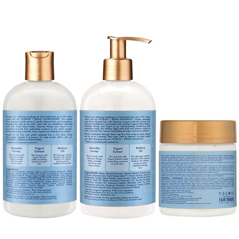Shea Moisture Hydrate And Repair Shampoo Conditioner And Treatment