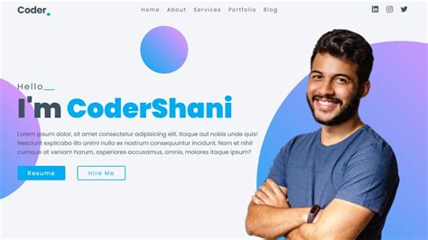 Animated Portfolio Website With Typing Animation Using Htmlcss And