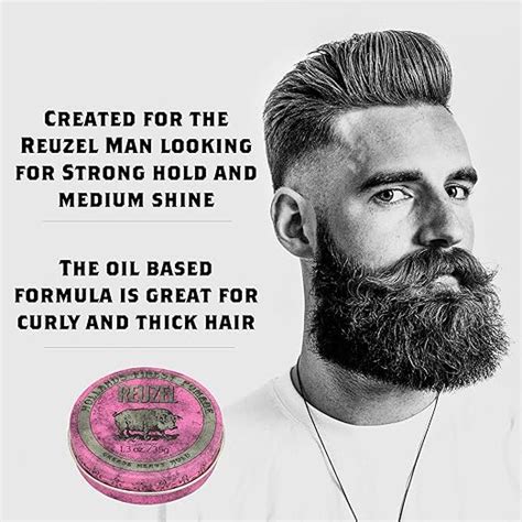 Pink Pomade Oil Based Pomade For Thick Curly Hair Reuzel