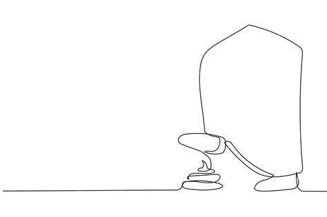 Premium Vector Single Continuous Line Drawing Active Arab Businessman