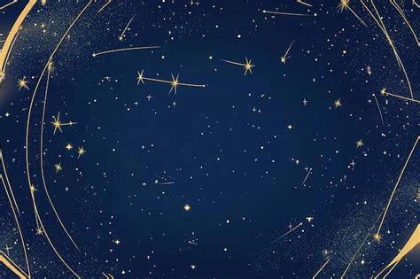 星空背景与 星海军蓝色和金色方案 简单的线条和形状 Ca Premium Ai 生成圖片