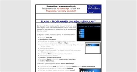 Cours Actionscript Programmer Un Menu D Roulant Cours D Veloppement Web