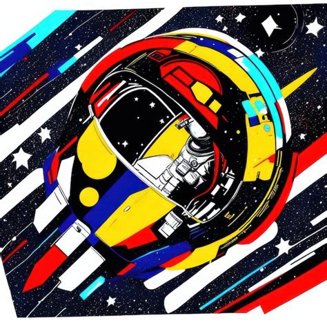 premium ai image a colorful drawing of a spaceship with the words