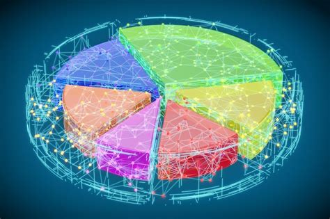 Premium Photo Abstract Colored Pie Chart 3d Rendering