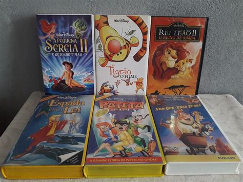 Combo 6 Fitas Vhs Walt Disney Tigrão O Filme e Etc Filme e