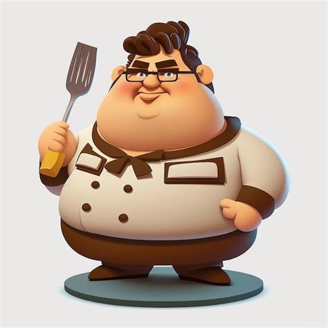 Premium Photo A Cartoon Character With A Fork In His Hand