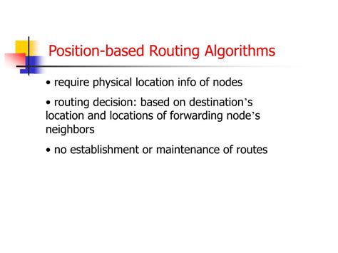 Ppt A Survey On Position Based Routing In Mobile Ad Hoc Networks