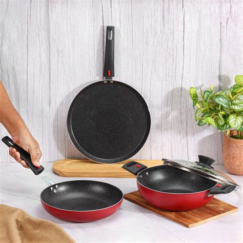 Vinod Connect Non Stick Cookware Set 3 Pc Induction Friendly Vinod