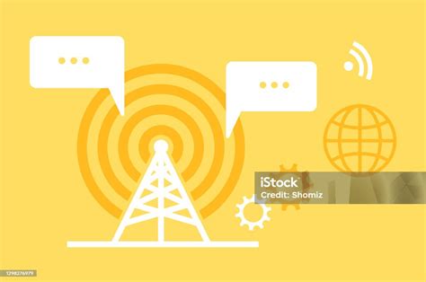 Akses Internet Nirkabel Oleh Menara Jaringan Ilustrasi Stok Unduh Gambar Sekarang Alat