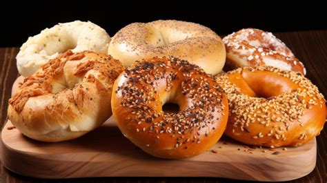 Ai Generated Delightful Spread Assortment Of Bagels Paired With Cream