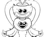 Coloriage Huggy Wuggy monstrueux dessin gratuit à imprimer