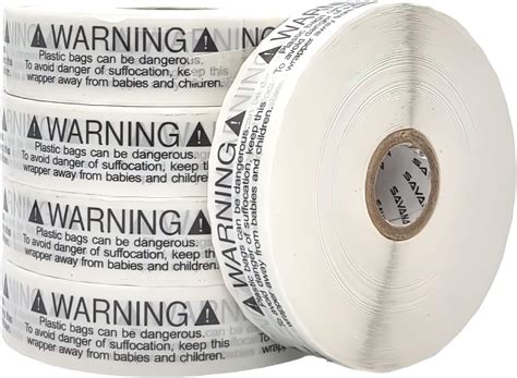 Safety Suffocation Warning Stickers For Plastic Polythene Bags For Fba