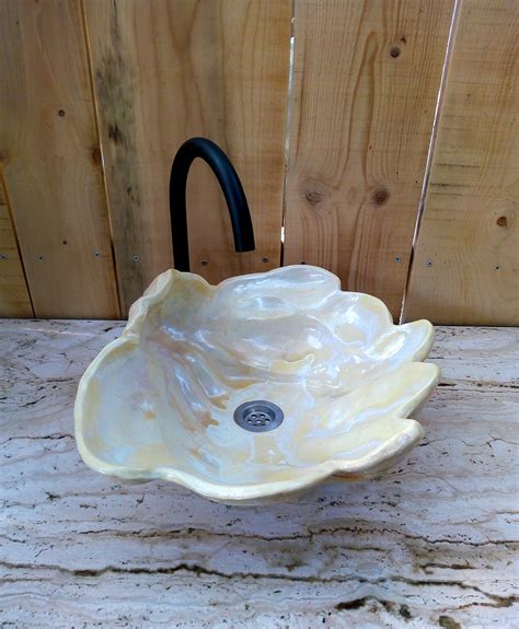 Giant Clam Shell Vessel Sink Made To Order Handmade Wash Etsy