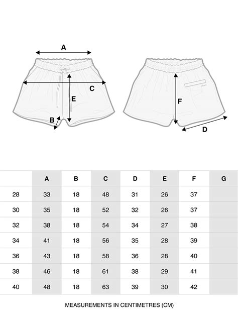 Poplin Short Size Chart Albam Clothing