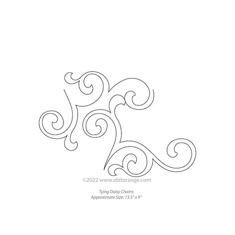 Tying Daisy E2e Swirls Digital Quilting Design Longarm Quilt Pattern