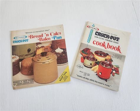 Rival Crock Pot Cookbook Manuals Vintage Crock Pot Cookbooks