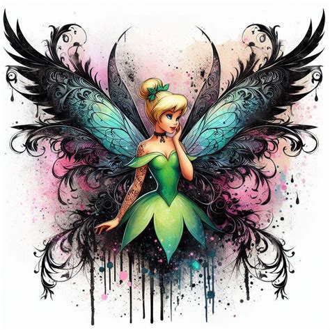 Gothic Tinkerbell Png Cute Dark Images 5 Png Design High Resolution