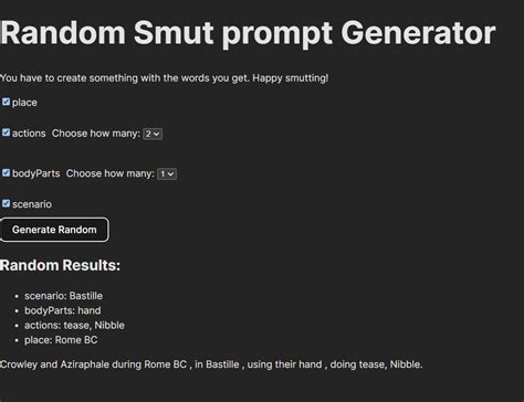 Our Very Own Bad Smut Prompts Generator Rgoodomensafterdark
