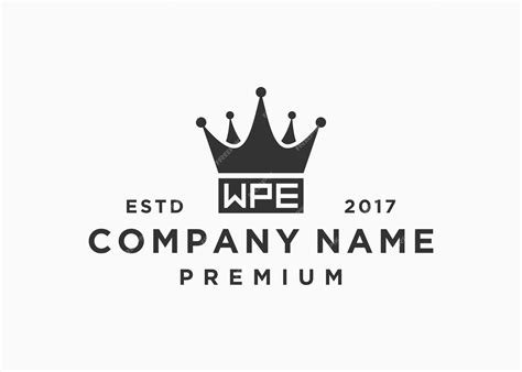 Premium Vector Letter Wpe Crown Logo Design Vector Illustration Template