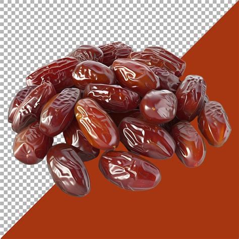 Premium PSD 3d Rendering Of A Ramadan Tasty Dates On Transparent