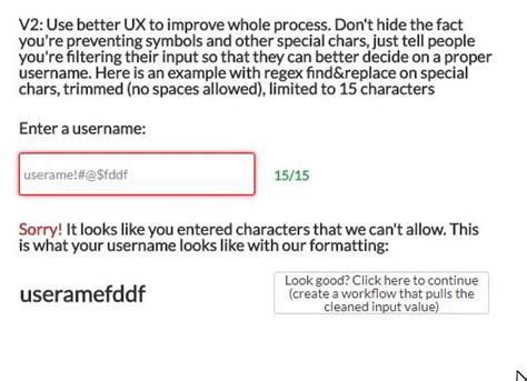 How Do You Limit Special Characters In The Input Field For Usernames
