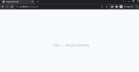 How To Resolve 419 Page Expired Issue In Laravel Due To Inactivity