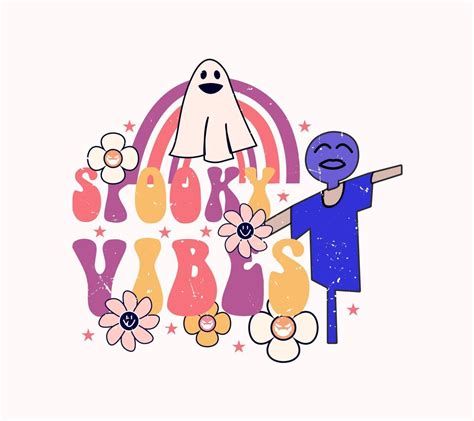 Spooky Vibes Halloween Lettering 11096472 Vector Art At Vecteezy