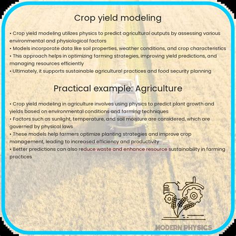 Crop Yield Modeling Precision Efficiency And Insight In Agri Physics