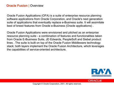 Oracle Fusion And Cloud Applications Overview Ppt