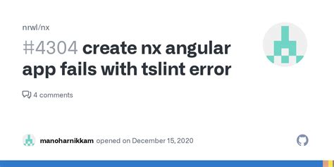 Create Nx Angular App Fails With Tslint Error · Issue 4304 · Nrwlnx