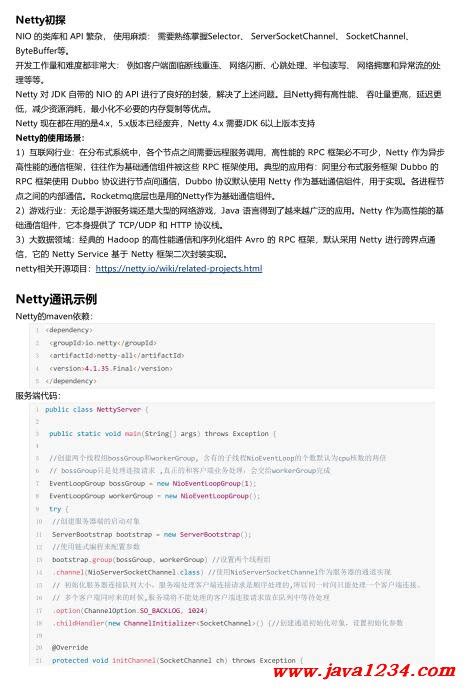 netty初探：掌握高性能网络通信框架，提升java网络编程技能 pdf 下载 java知识分享网 免费java资源下载