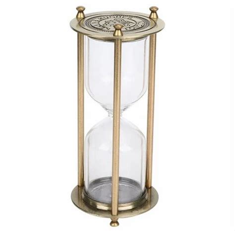 Brown Hourglass Brass Sand Timer Size Dimension 6 Inch Approx At Rs