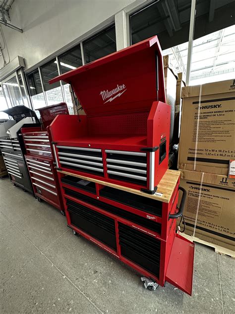 Home Depot Milwaukee Tool Inch High Capacity Industrial Drawer Steel Tool Storage Chest