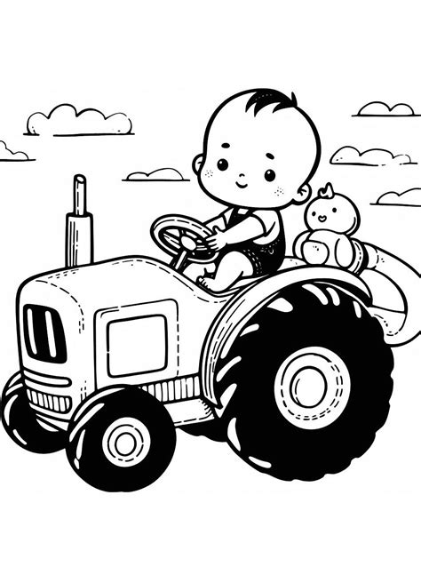 Disegno Da Stampare E Colorare Di Macchinine Bimbo Trattore