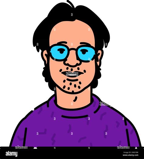 Avatar Of A Young Man With Glasses Nerd Or Geek Brand Character For The Logo Vector