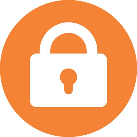 Aws Padlock Orange Icon Free Vector Clipart Images On