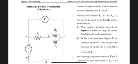 Solved Ohm S Law Series And Parallel Combination Of Chegg Com