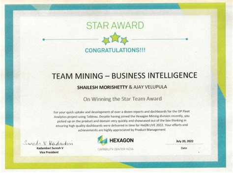 Shailesh Morishetty On Linkedin Starawards Hcci 10 Comments