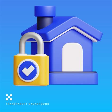 Premium Psd Psd Home Security D Illustration