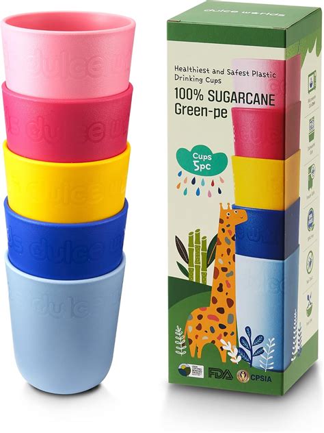 Dulce Worlds BIO ZUCKERROHR Kleinkindbecher 300 ml 5 Stück LFGB USDA Zertifizierter