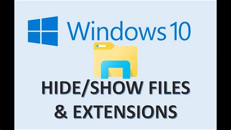 Windows 10 Hide And Show Files How To View Hidden Folder And Extensions Unhide In File