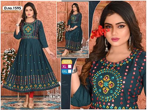 Rayon Embroidery Kurti Party Wear At ₹ 265piece In Jaipur Id