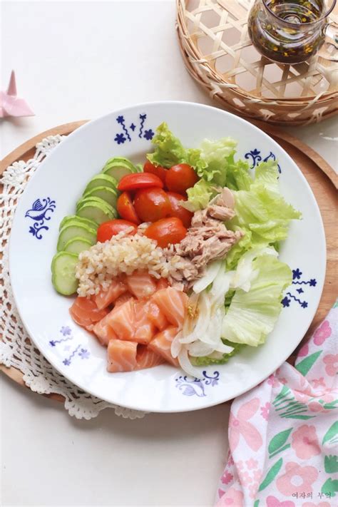 연어포케 만들기 소스 연어샐러드 오리엔탈 드레싱 추천 네이버 블로그
