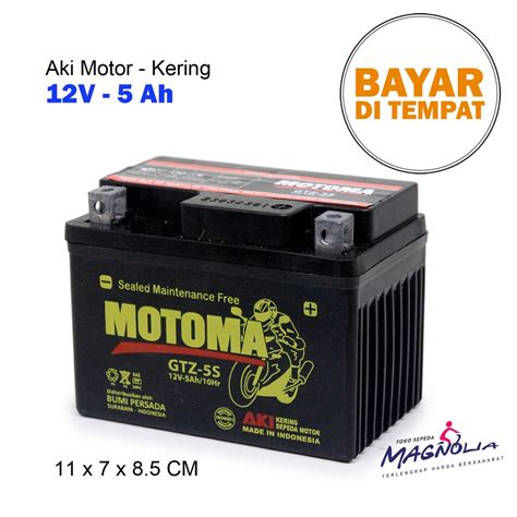 Jual Aki Sepeda Motor 12 Volt 5 Ah Model Kering Shopee Indonesia
