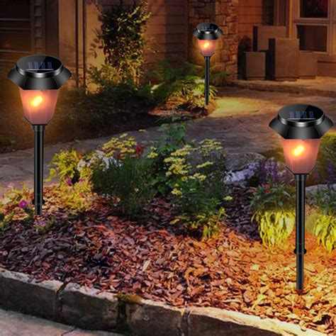Solar Flame Light Outdoor Lawn Plug Light Beefygoods