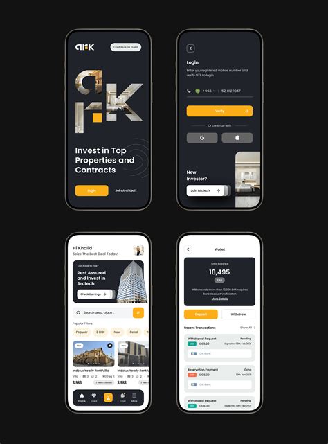 Archtec Properties App Uiux Design Behance
