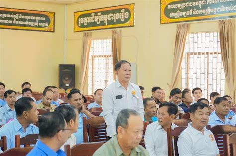 ឯកឧត្តម វង្ស ពិសេន ក្រើនរំលឹកអាជ្ញាធរមូលដ្ឋានមានវិធានការបង្ការ ទប់ស្កាត់