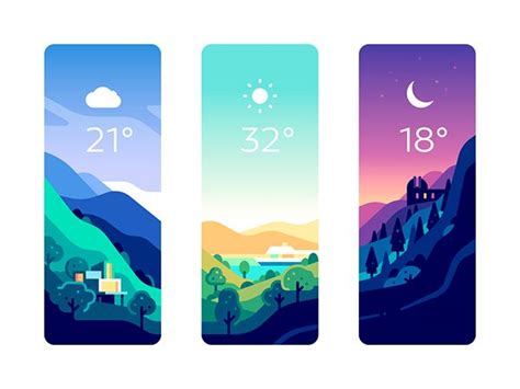 Weather Cards Dribbble