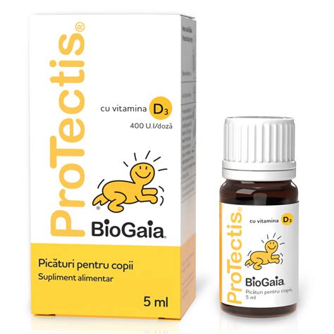 Protectis Biogaia Cu Vitamina D3 Picaturi Pentru Copii X 5 M Catena